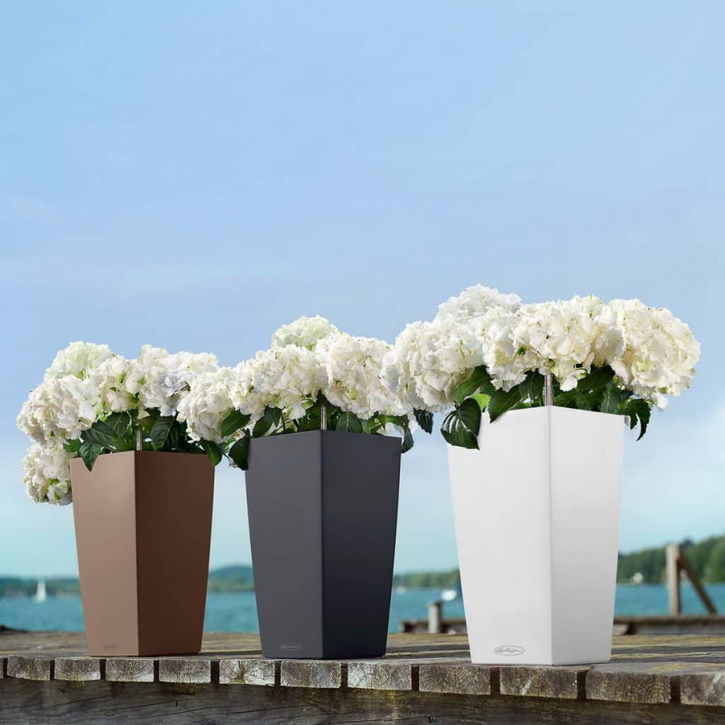Buy CUBICO Color 40 Sand Brown, Self-Watering Tall Planter, H29.5 L15.7 ...