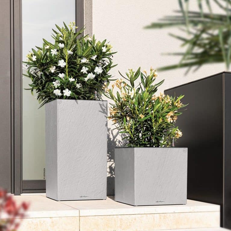 Buy CANTO Slatestone Low 40 Dark Grey, Self-watering Square Planter ...